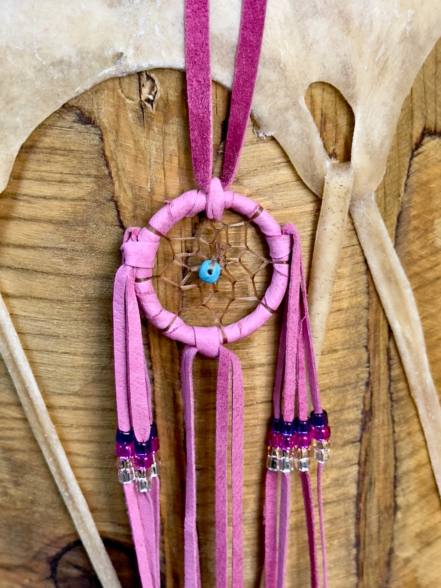 1" Handmade Dreamcatcher - Pink– Cherokee Trading Post OK