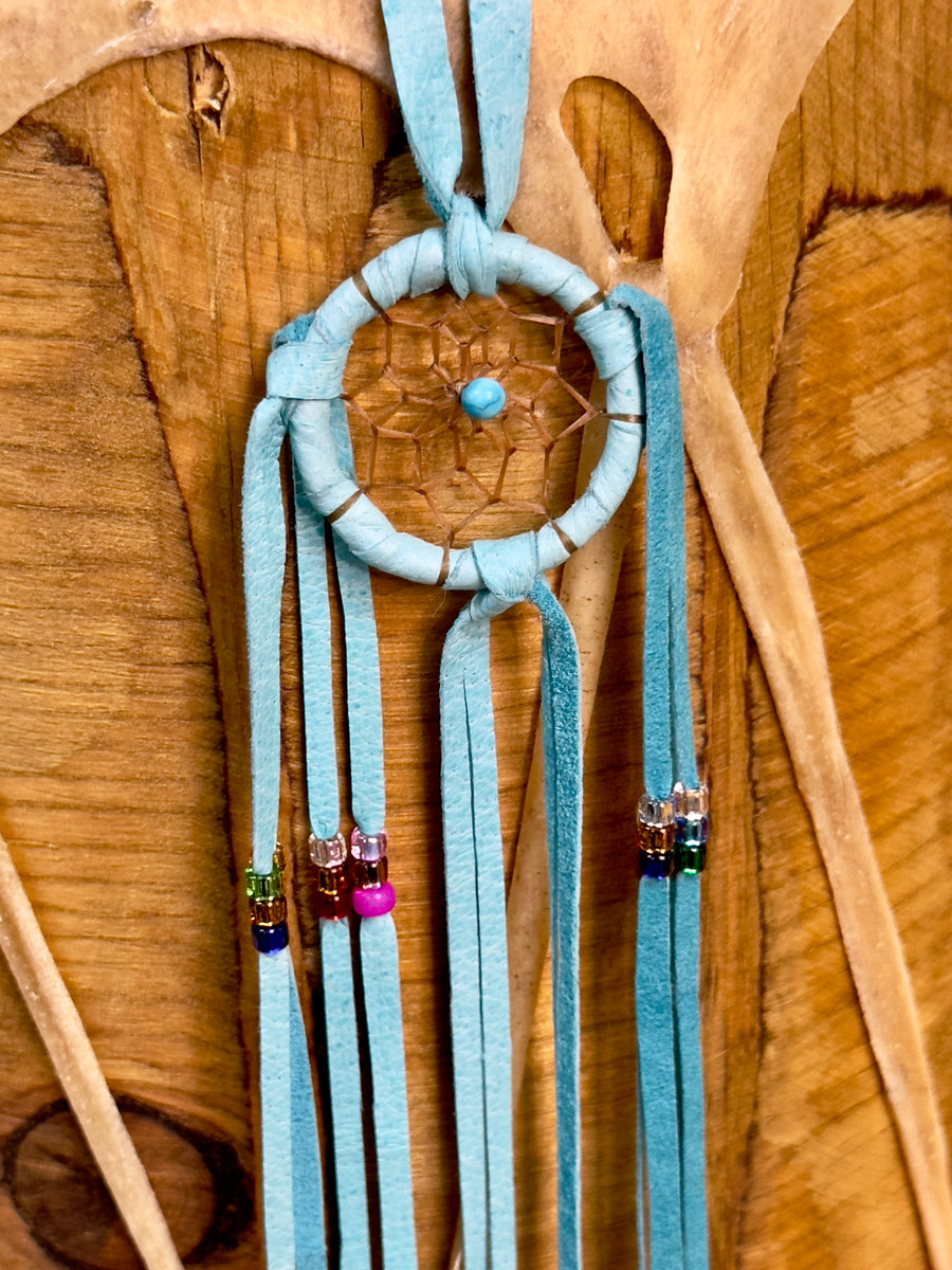 1" Handmade Dreamcatcher - Turquoise– Cherokee Trading Post OK