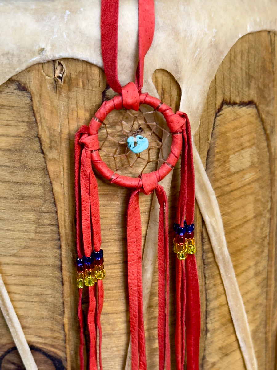 1" Handmade Dreamcatcher - Red– Cherokee Trading Post OK