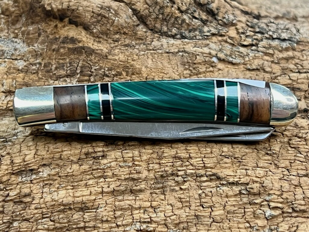 Native Inspired Design Handle Mini Trapper 2 Blade– Cherokee Trading ...