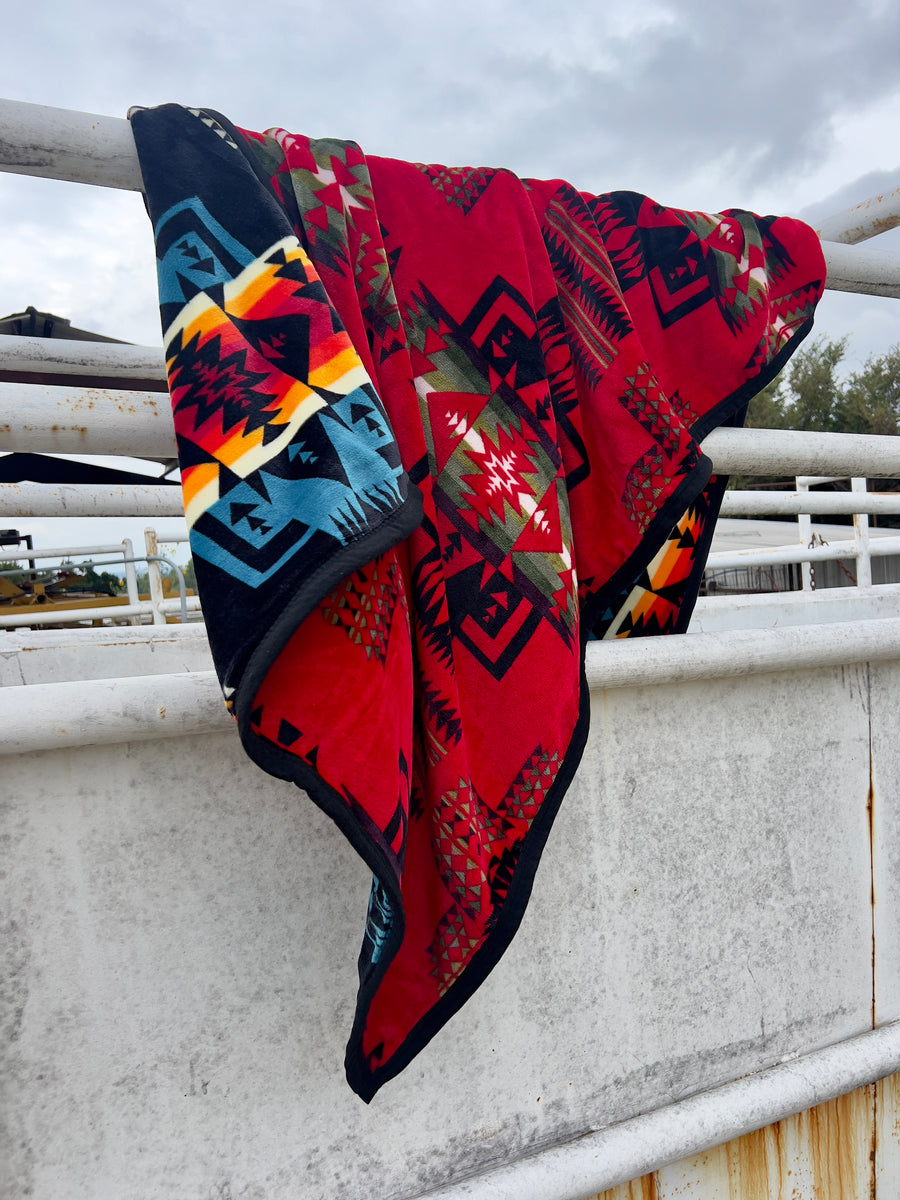 KING PLUSH REVERSIBLE 2Ply BLANKET– Cherokee Trading Post OK