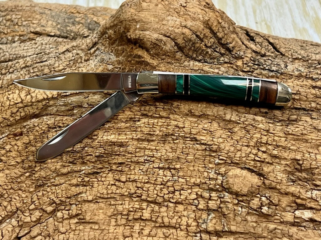 Native Inspired Design Handle Mini Trapper 2 Blade– Cherokee Trading ...